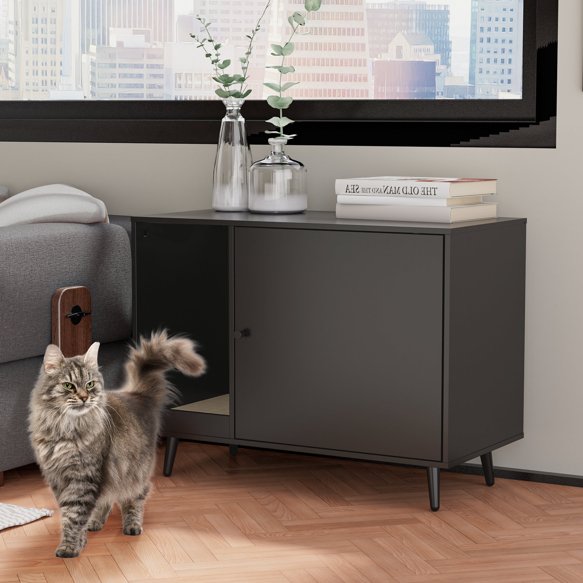 Mid century modern litter box store